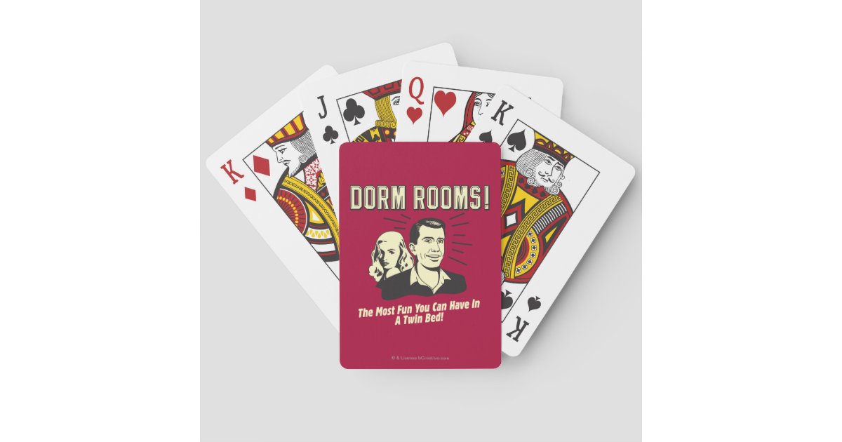 Dorm Room: Most Fun Twin Bed Poker Cards | Zazzle