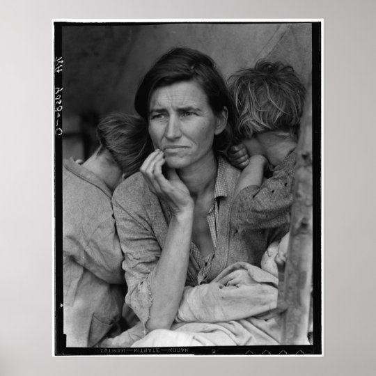 Dorothea Lange's Migrant Mother Florence Thompson Poster | Zazzle.com