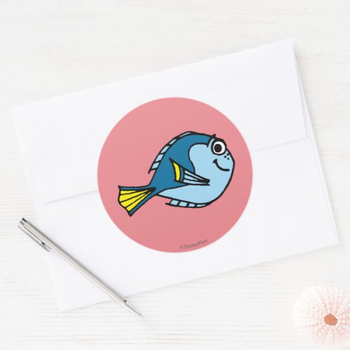 Dory Cartoon Classic Round Sticker | Zazzle