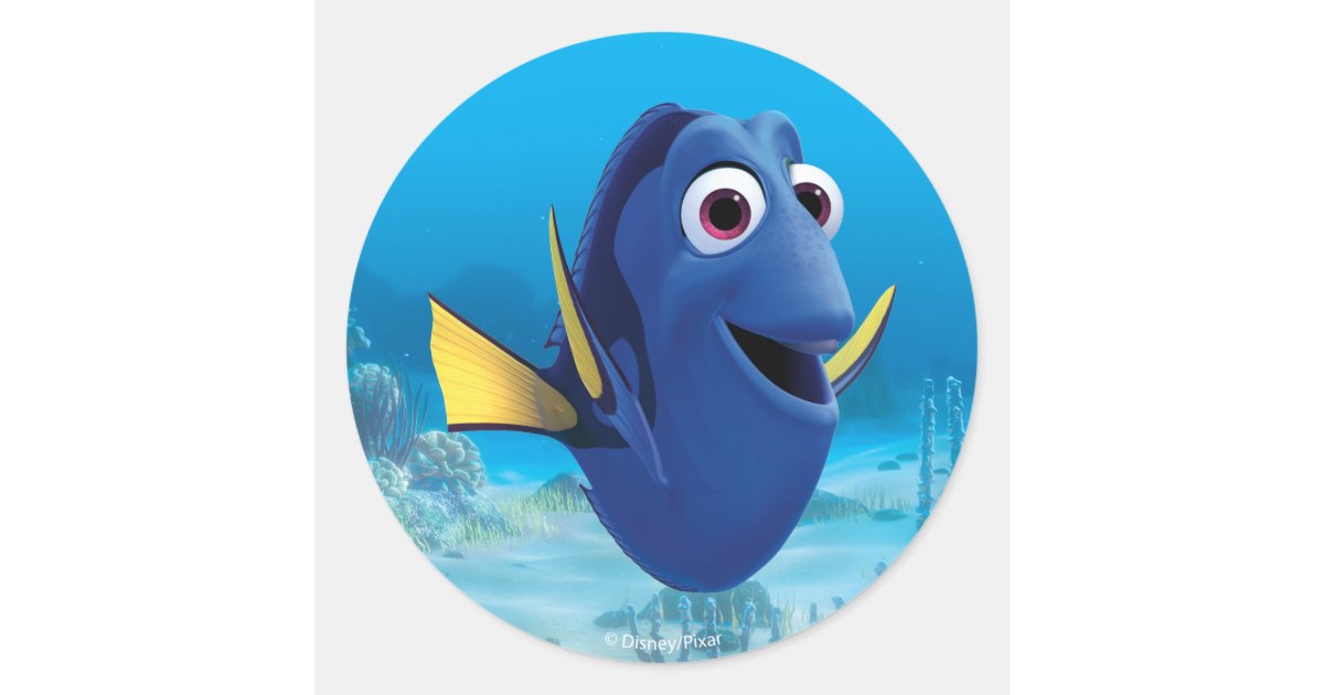 Dory | Finding Dory Classic Round Sticker | Zazzle