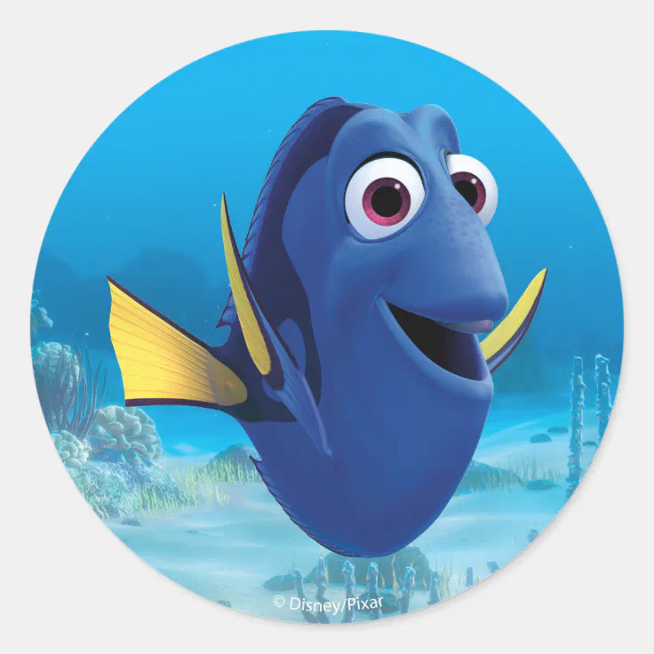 Dory | Finding Dory Classic Round Sticker | Zazzle