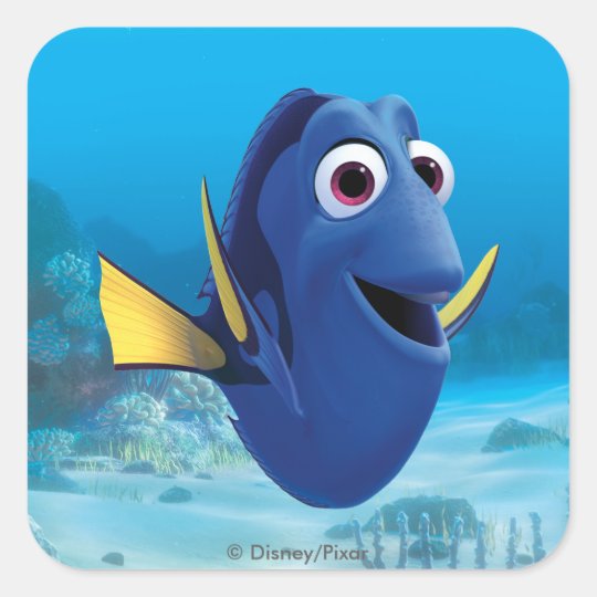 Dory | Finding Dory Square Sticker | Zazzle.com