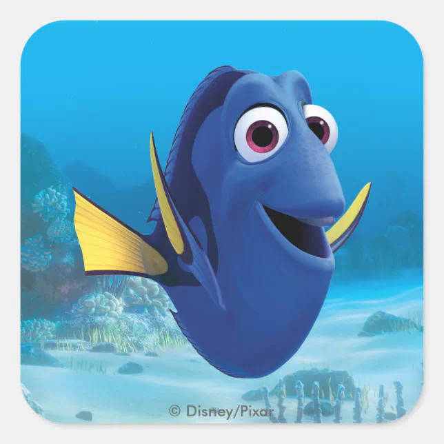 Dory | Finding Dory Square Sticker | Zazzle