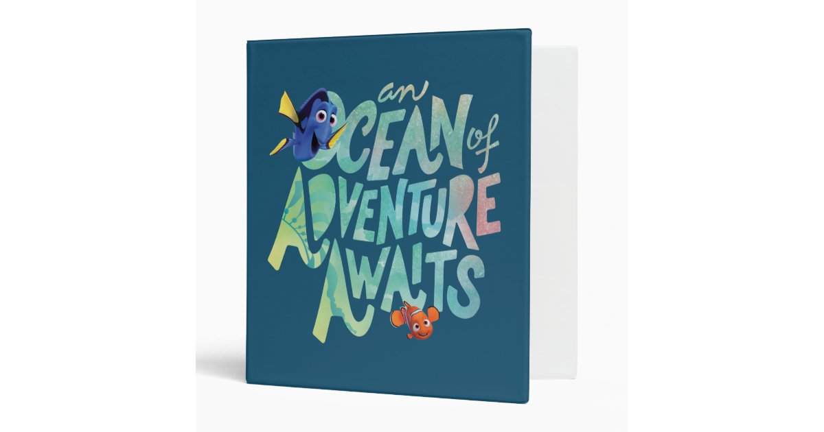 Dory & Nemo | An Ocean of Adventure Awaits Binder | Zazzle
