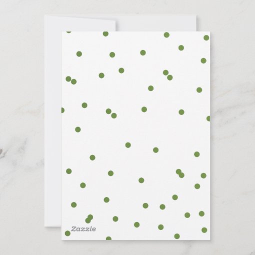 Dot Green Script Holiday Card | Zazzle