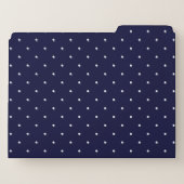 Dots and Stripes | Trendy Navy Blue and White File Folder | Zazzle