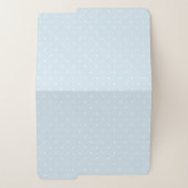 Dots and Stripes | Trendy Pastel Blue and White File Folder | Zazzle