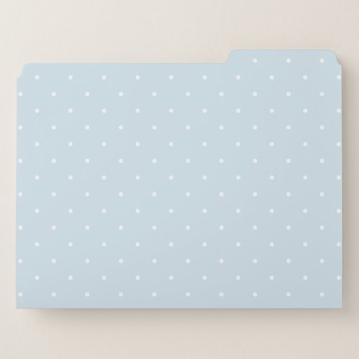 Dots and Stripes | Trendy Pastel Blue and White File Folder | Zazzle