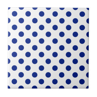 Blue Polka Dots Ceramic Tiles | Zazzle