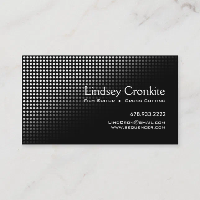 Dots Film Editor Hollywood Entertainment Industry Business Card | Zazzle
