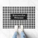 Dotted Black Bilingual Welcome Bienvenidos sign Doormat | Zazzle