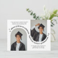 Double Arch Photo Boy Graduation Invitation | Zazzle