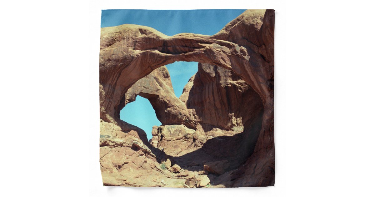 Double Arch Utah Desert Landscape Photo Bandana | Zazzle