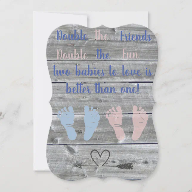 double baby shower | Zazzle