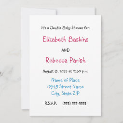 Double Baby Shower Invitation, Balloons Invitation | Zazzle