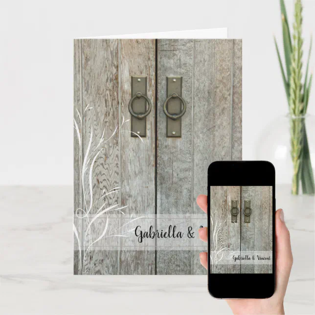 Double Barn Doors Country Wedding Invitation | Zazzle