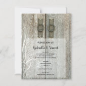 Double Barn Doors Country Wedding Magnetic Invitation | Zazzle