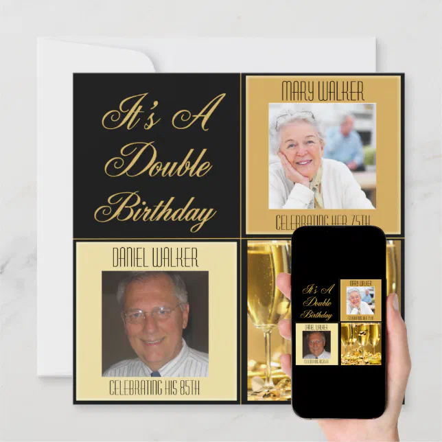 Double Birthday Party Invitation for Any Age | Zazzle