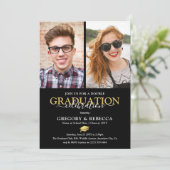 Double Celebration Graduation Party Graduate Photo Invitation | Zazzle