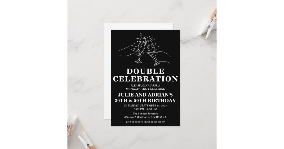 Double celebration joint birthday party invitation | Zazzle