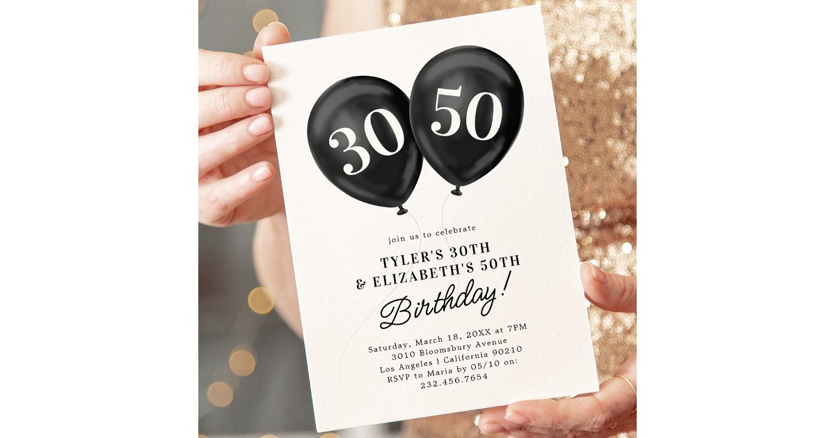 Double Celebration Joint Birthday Party Invitation | Zazzle
