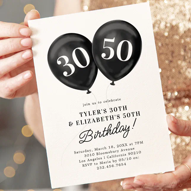 Double Celebration Joint Birthday Party Invitation | Zazzle