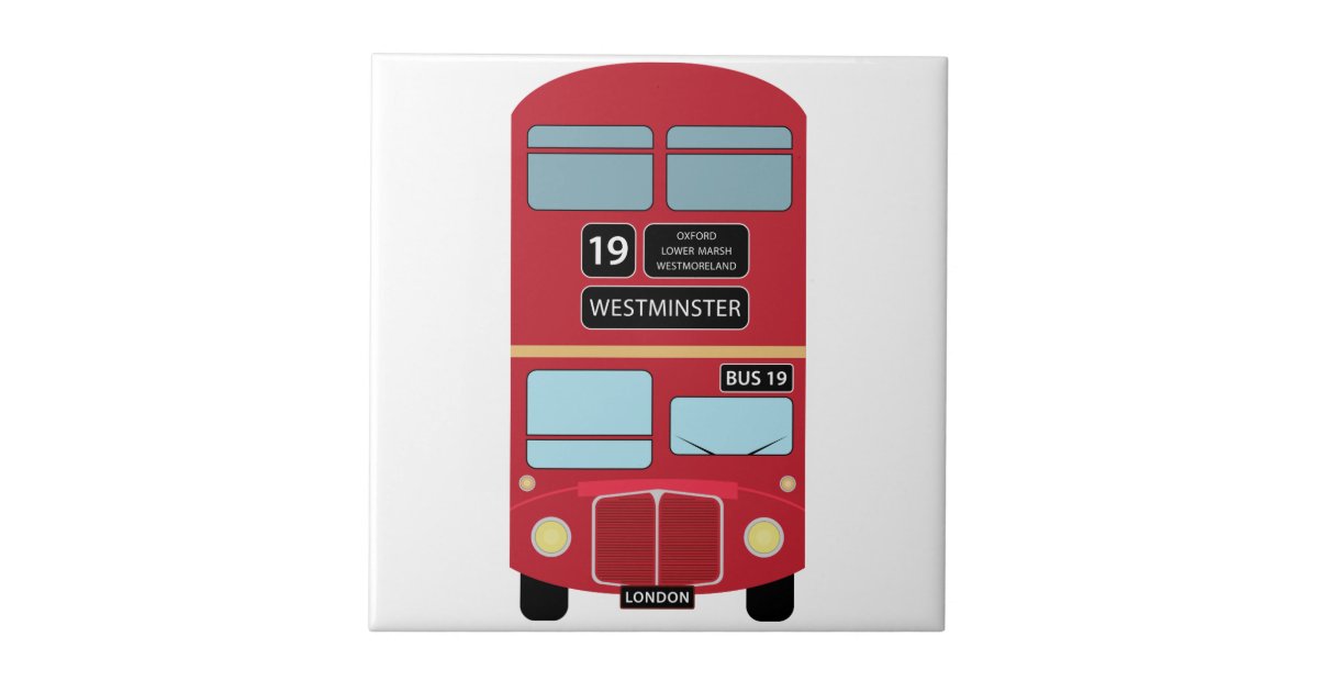 Double Decker Bus Ceramic Tile | Zazzle