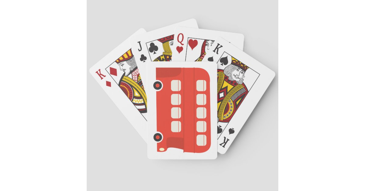 Double Decker Bus Poker Cards | Zazzle