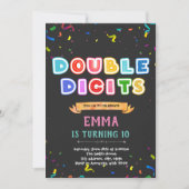 Double digits 10th birthday card | Zazzle