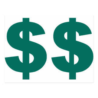 Dollar Sign Postcards | Zazzle