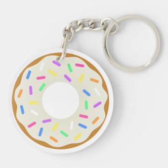 Double Donut Keychain | Zazzle