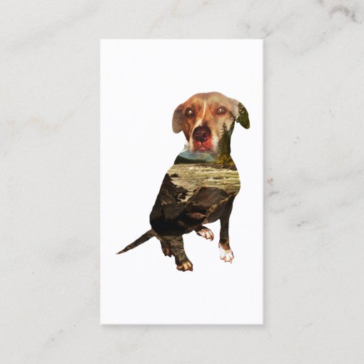 double exposure dog punch card | Zazzle