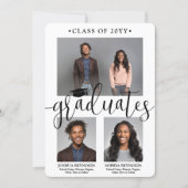 Double Graduation Two Graduates Photos Joint Party Invitation | Zazzle