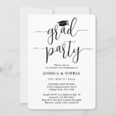 Double Graduation Two Graduates Photos Joint Party Invitation | Zazzle