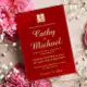 Double happiness floral background Chinese wedding Foil Invitation | Zazzle