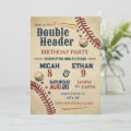 Double Header Baseball birthday invitation | Zazzle