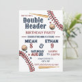 Double Header Baseball birthday invitation | Zazzle