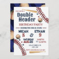 Double Header Baseball birthday invitation | Zazzle