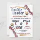Double Header Baseball birthday invitation | Zazzle
