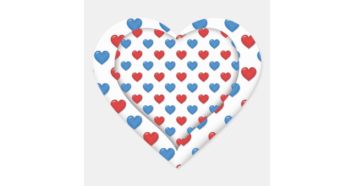 Double heart Sticker | Zazzle