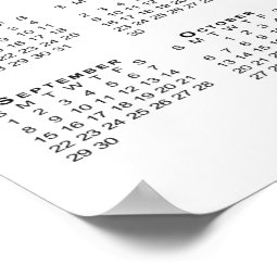 Double Rainbow Barcode 2024 Calendar Poster | Zazzle