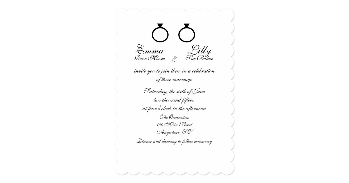 "Double Rings" Wedding Invitations | Zazzle.com