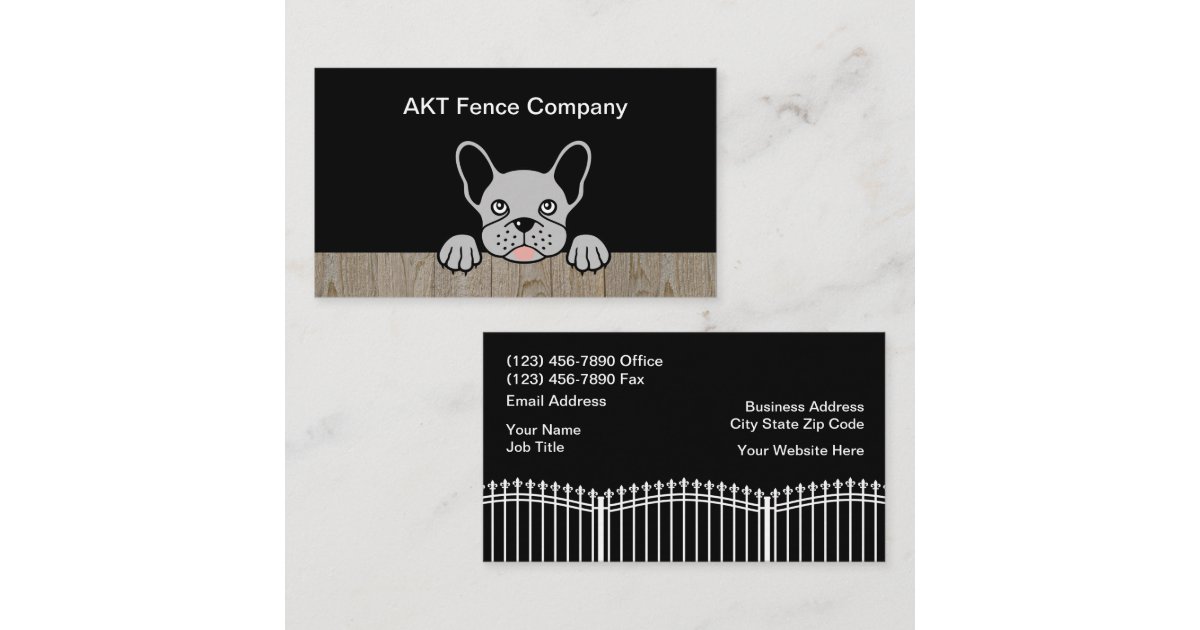 Double Side Fence Service Business Cards | Zazzle