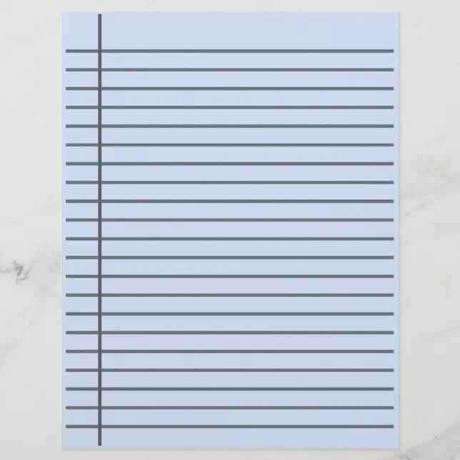 Double Sided Blank Lined Writing Paper | Zazzle