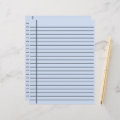 Double Sided Blank Lined Writing Paper | Zazzle
