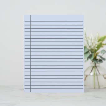 Double Sided Blank Lined Writing Paper | Zazzle