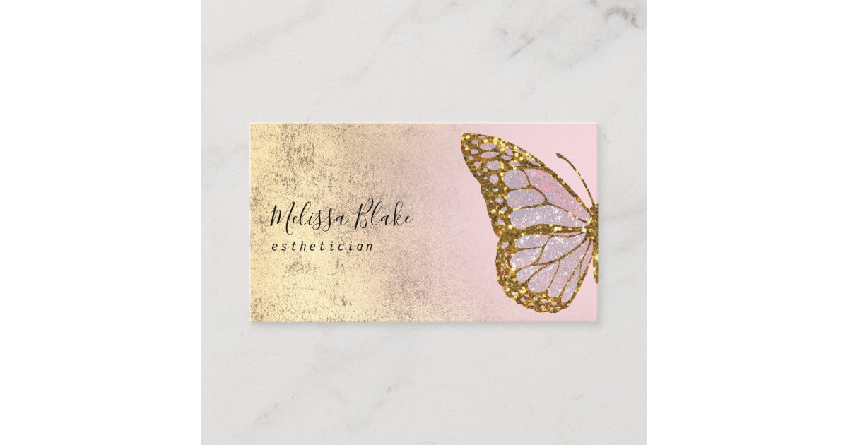 double sided butterfly logo business card | Zazzle
