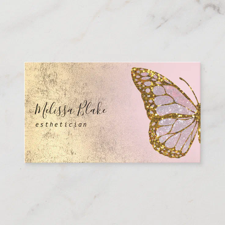 double sided butterfly logo business card | Zazzle