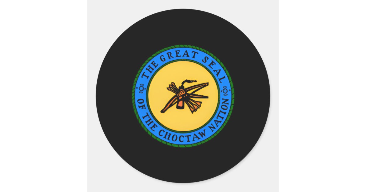 Double Sided Choctaw Nation Flag Choctaw Classic Round Sticker | Zazzle