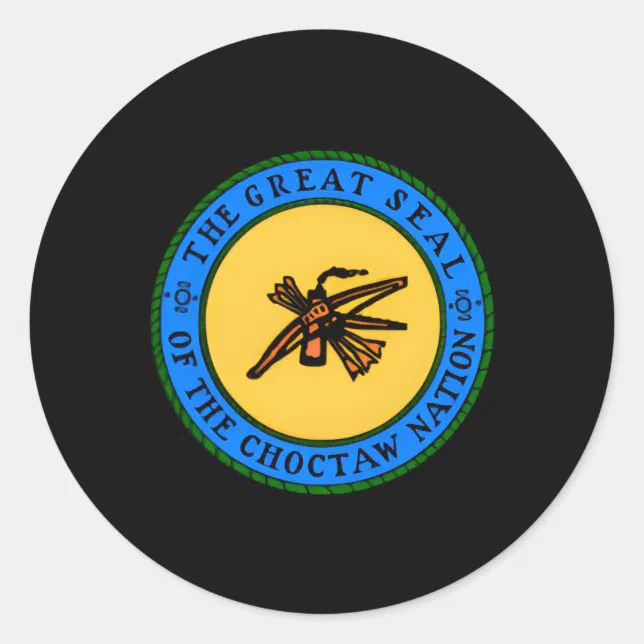 Double Sided Choctaw Nation Flag Choctaw Classic Round Sticker | Zazzle